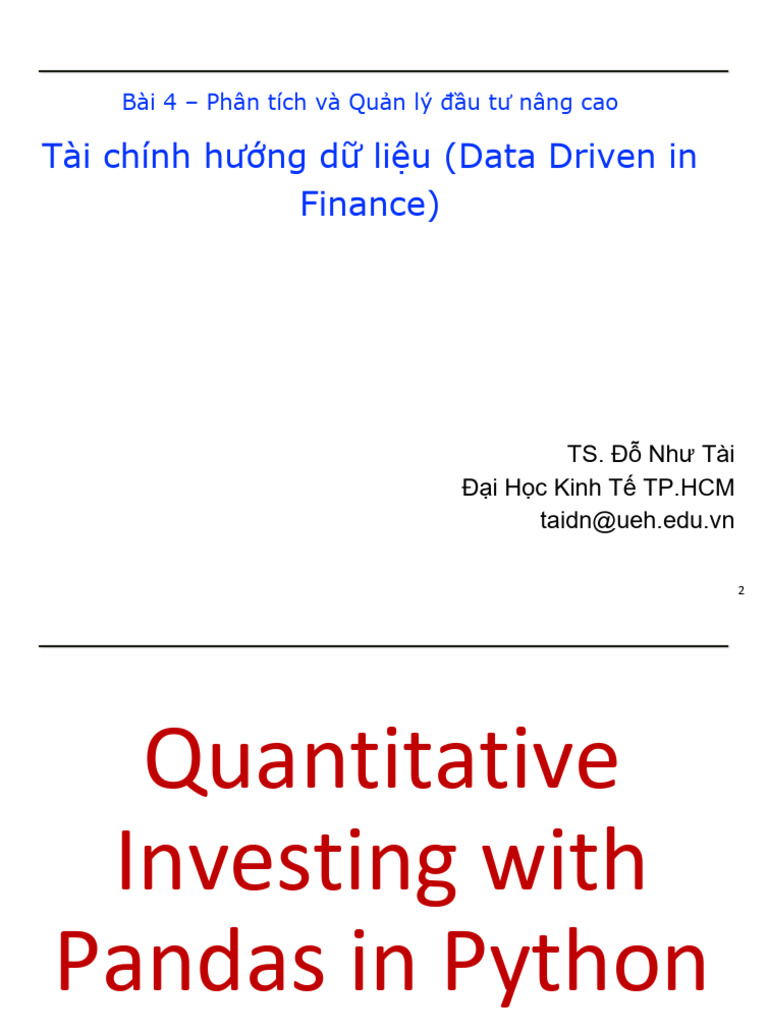 04 Phan Tich Dau Tu Nang Cao - Tai Chinh Huong Du Lieu (Data Driven in ...