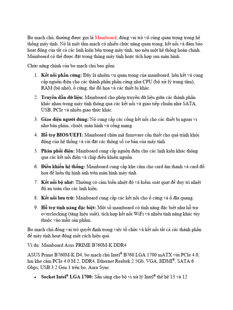 Mainboard LêHu Nhquý | PDF
