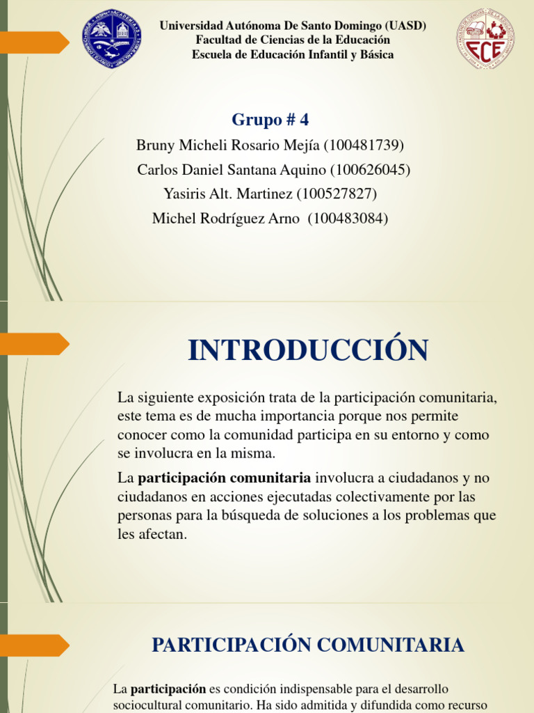 Actividad 2.3 - Exposicion Grupal | PDF | Familia | Comunidad