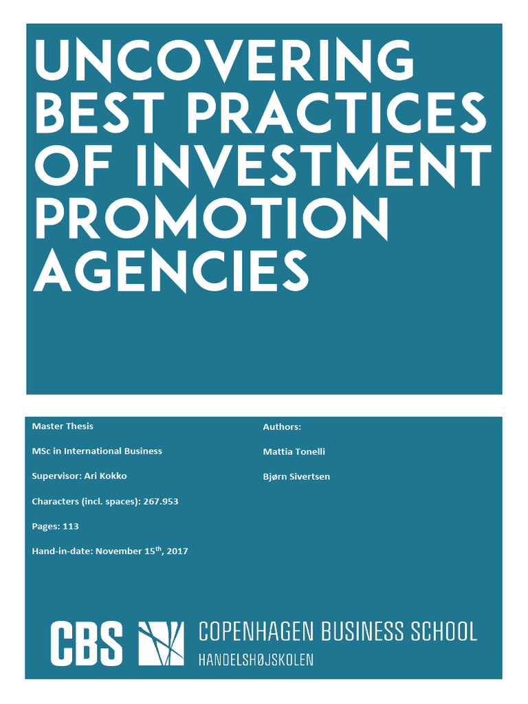 Uncovering Best Practices of IPA | PDF | Foreign Direct Investment | Theory