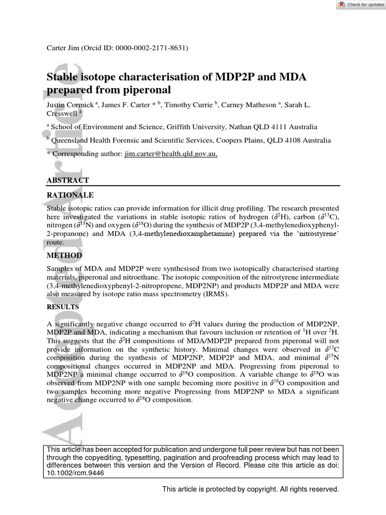 Matheson4383040 Accepted | PDF | Gas Chromatography | Mdma