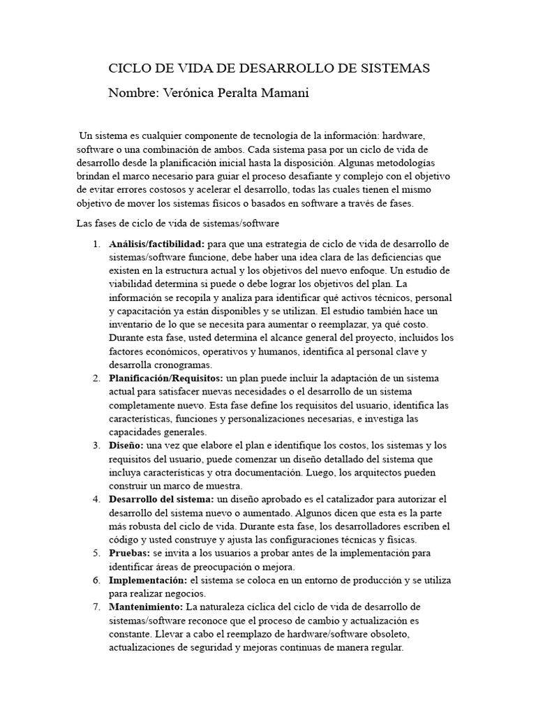 Ciclo de Vida | PDF | Software | Evaluación del ciclo de vida