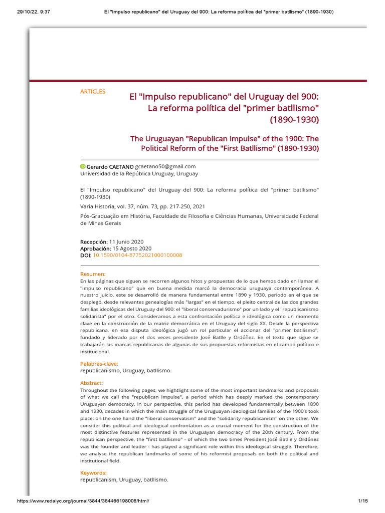 El - Impulso Republicano Caetano - Impulso | PDF | Estado (política) | Democracia