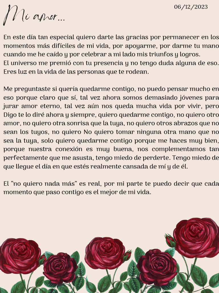 Carta de amor y despedida emotiva | PDF | Amor