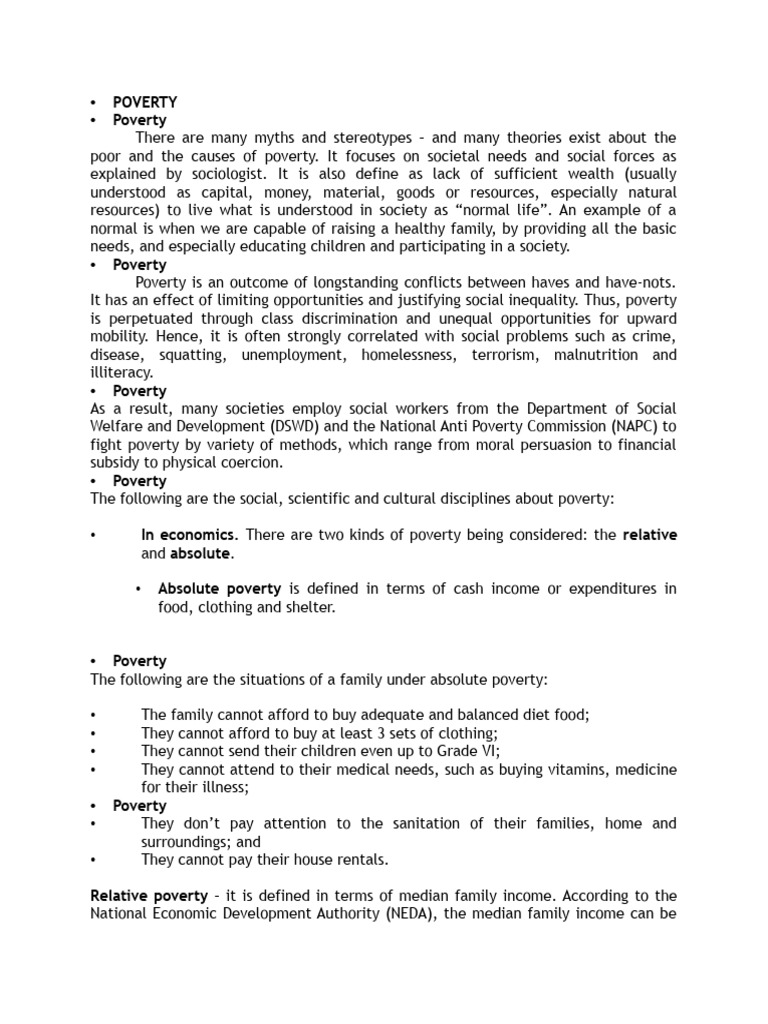NSTP2 Poverty | PDF | Poverty | Poverty & Homelessness