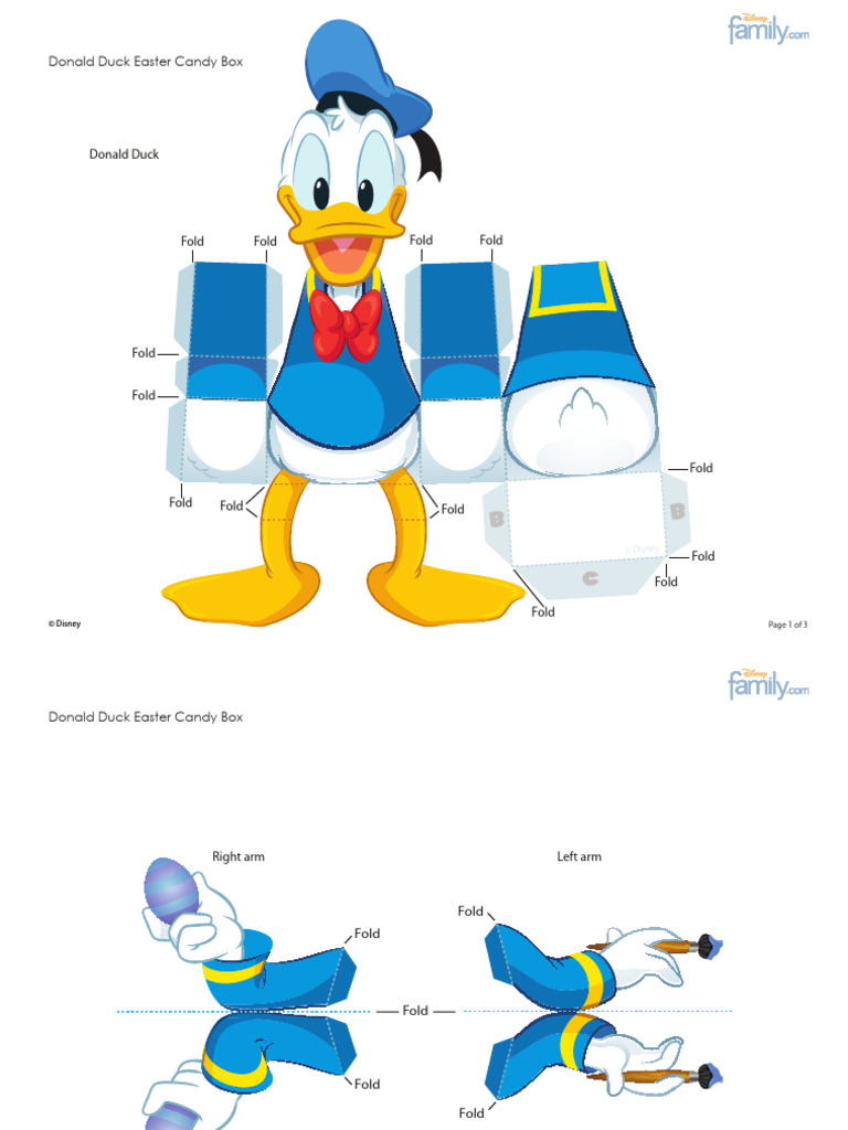 Donald Duck Easter Candy Box Printable 0311 Pdf