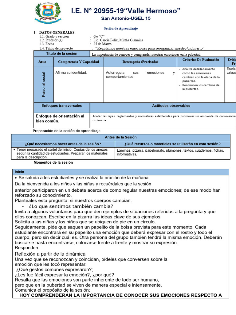 Sesion Personal Social 08 - Abril | Descargar gratis PDF | Las ... Sesion Personal Social 08 - Abril | Descargar gratis PDF | Las ...