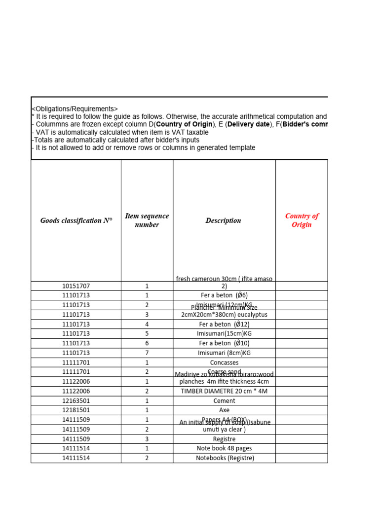 Price or Boq Template | PDF | Value Added Tax | Payments