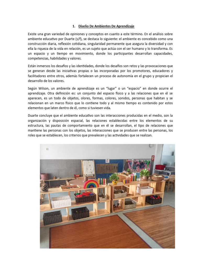 Diseño De Ambientes De Aprendizaje Pdf Enseñando Aprendizaje