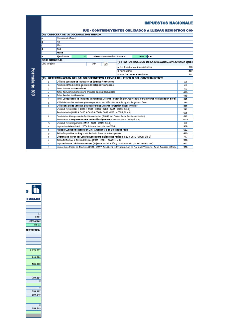 Formulario 500 | PDF | Contabilidad | Impuestos