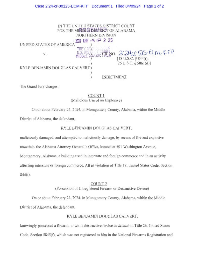 Gov Uscourts Almd 82723 1 0 | PDF | Title 18 Of The United States Code ...