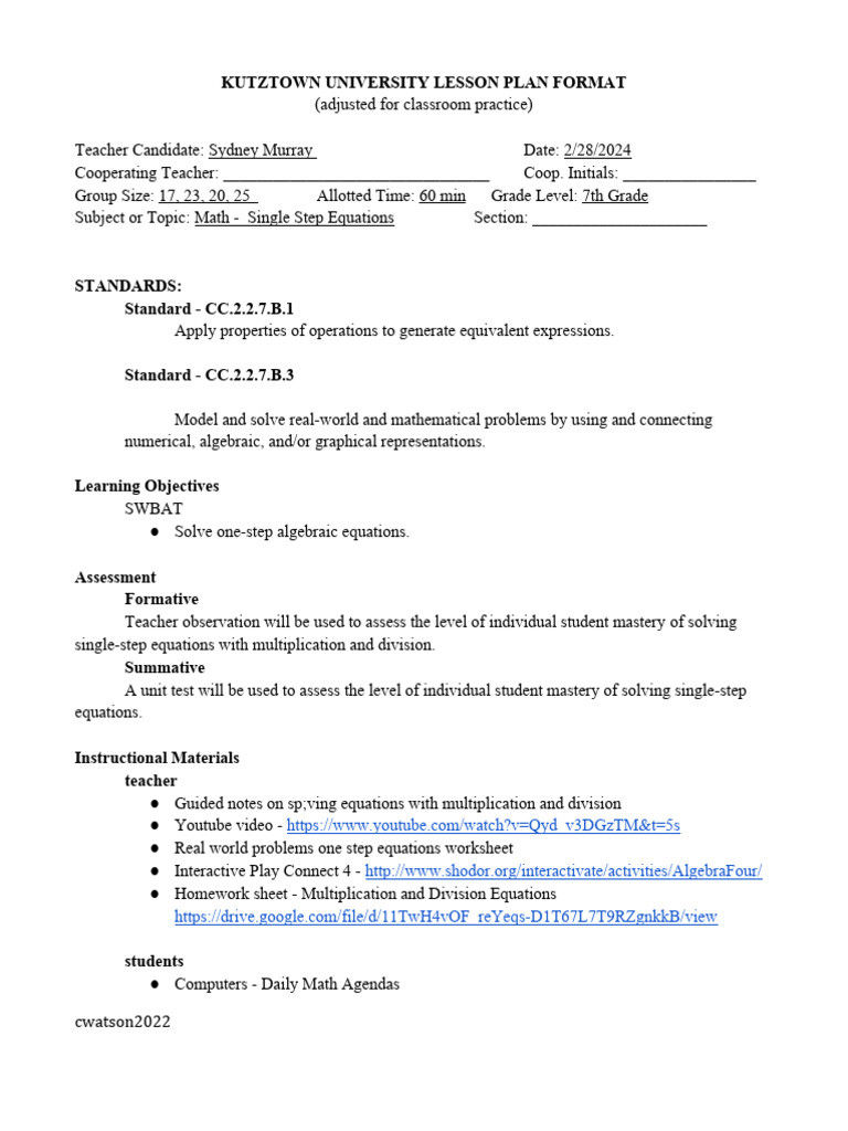 2 28 Lesson Plan-2 | PDF | Mathematics | Teaching