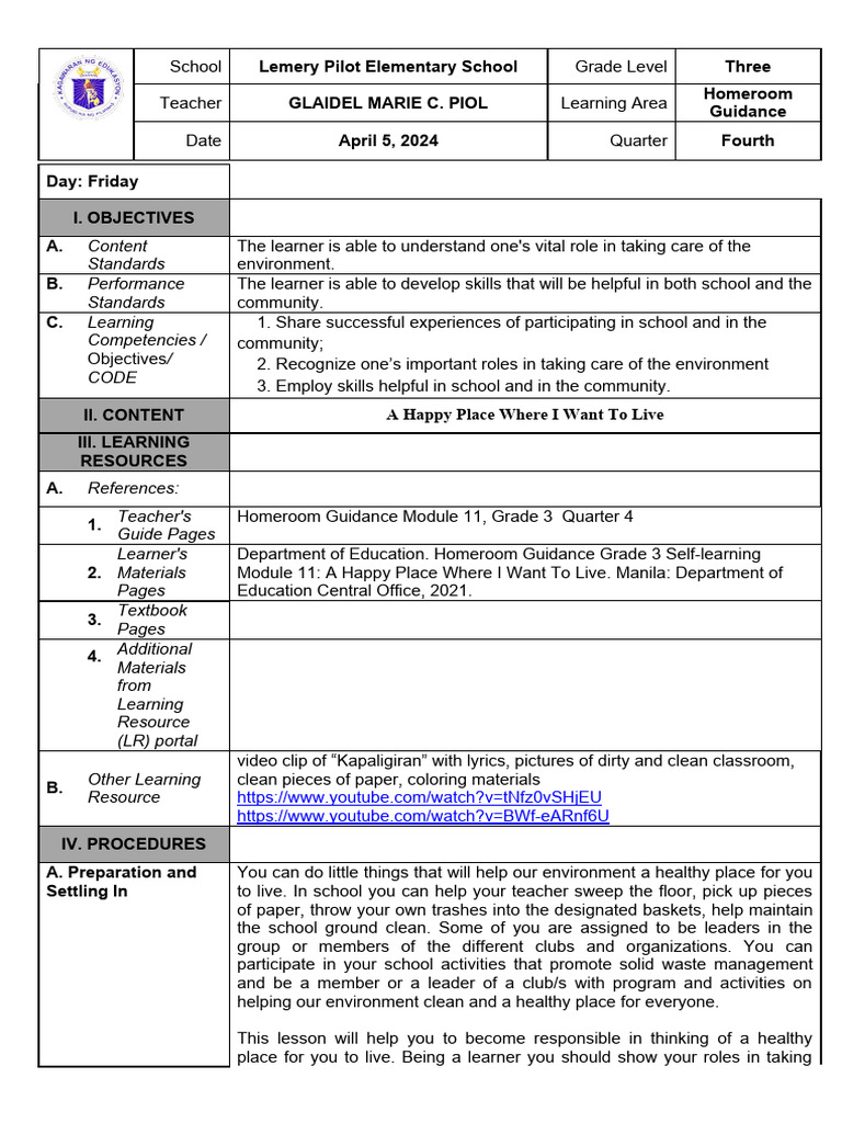 Hgp q3 Module 11 April 5 2024 | PDF | Learning | Behavior Modification