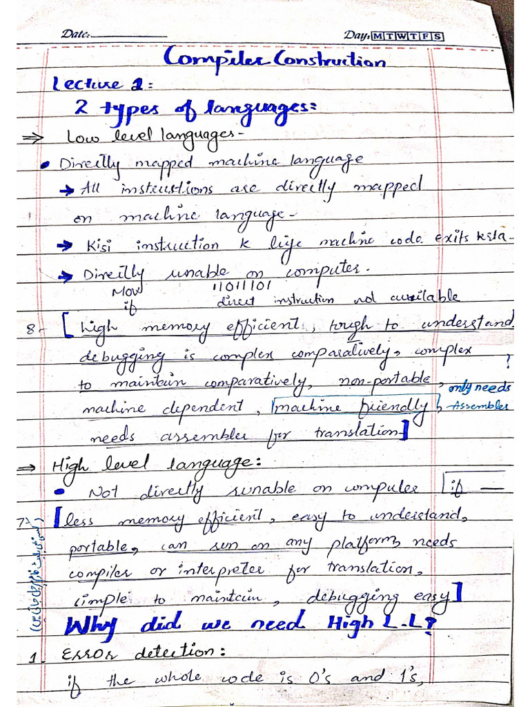 Compiler Construction Class Notes | PDF Compiler Construction Class Notes | PDF