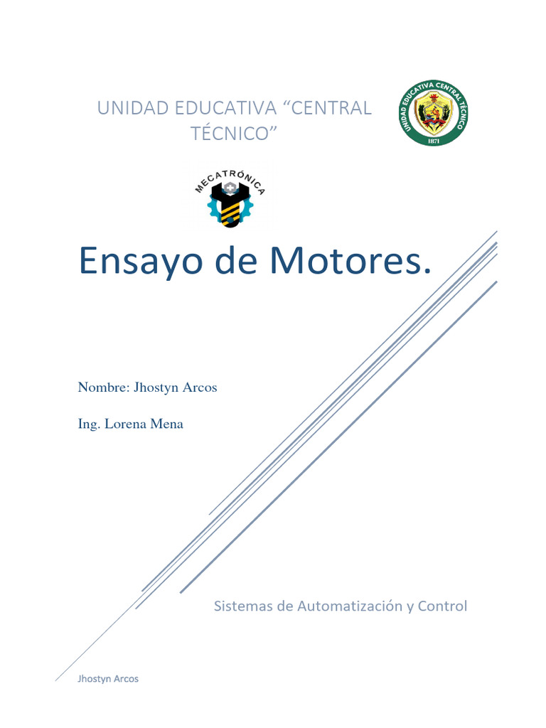 Ensayo de Motores | PDF | Motor eléctrico | Motores