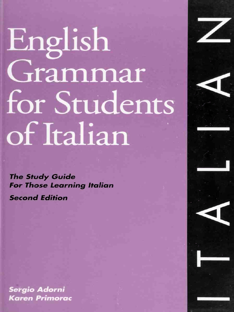 English Grammar for Students of Italian _ the Study Guide for Those ...