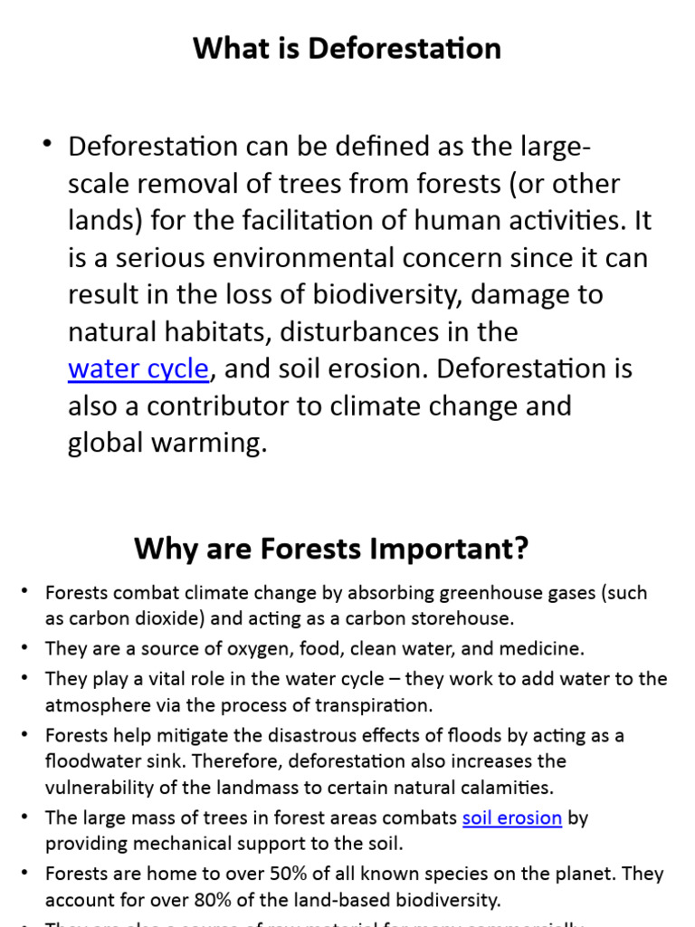 What Is Deforestation Session 2 EVS | PDF | Deforestation | Climate Change
