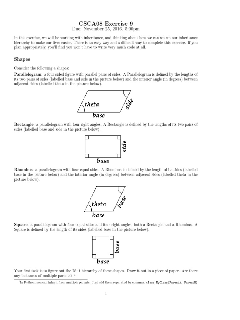 Exercise 9 | Download Free PDF | Rectangle | Parameter (Computer Programming)