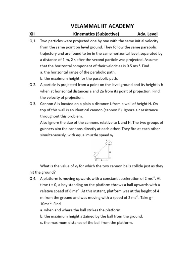 Kinematics (Sub.) | Download Free PDF | Acceleration | Mechanics