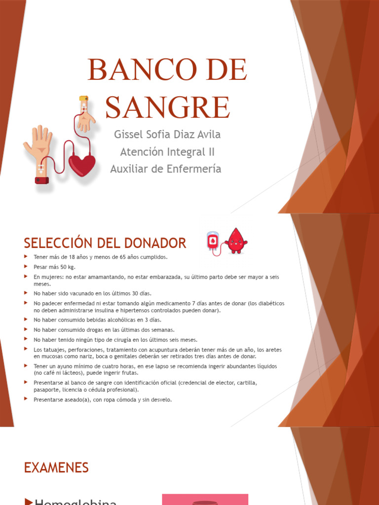BANCO DE SANGRE | PDF | Sangre | Transfusión de sangre