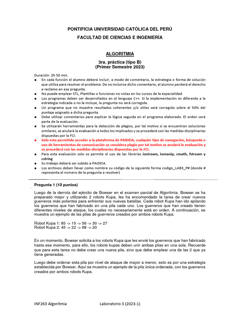 Algoritmia: Práctica y Evaluación | PDF | Algoritmos | Robot