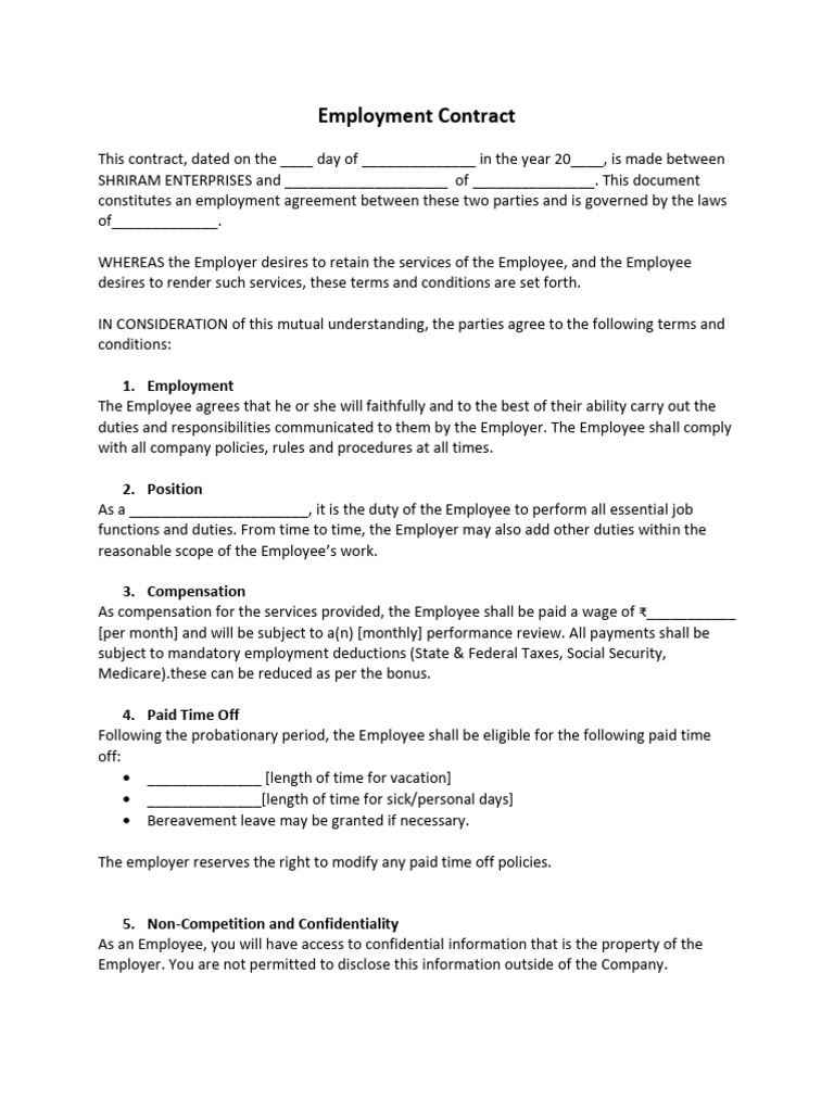 EMPLOYMENT | PDF | Employment | Business