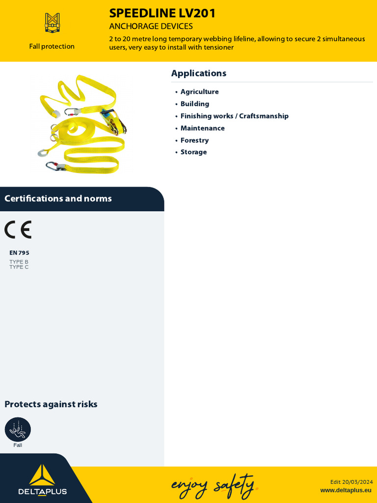 SPEEDLINE LV201 technical-sheet EN | PDF | Equipment | Manufactured Goods