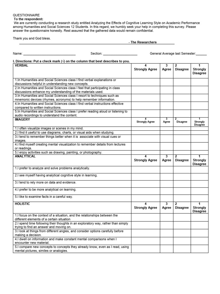 Survey Questionnaire Draft 2 | PDF | Concept | Social Sciences
