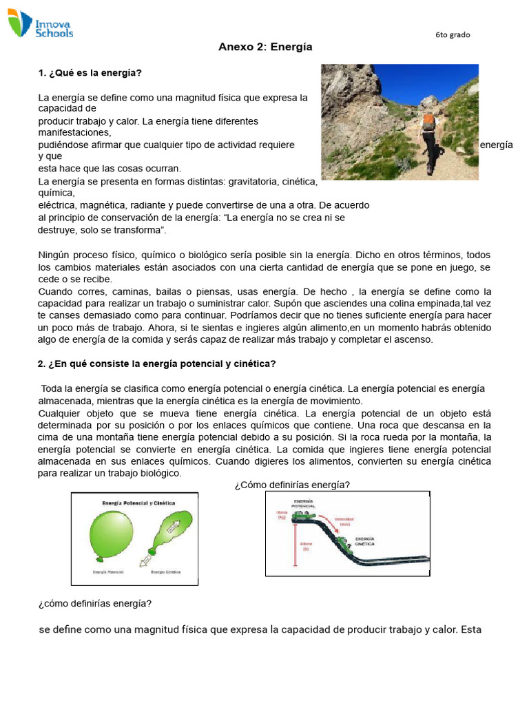 Anexo 2 Energapdf | PDF | Energía potencial | Energía cinética