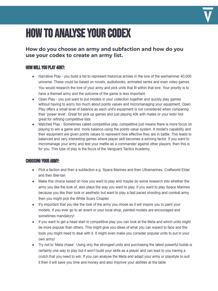 How To Analyse Your Codex | PDF