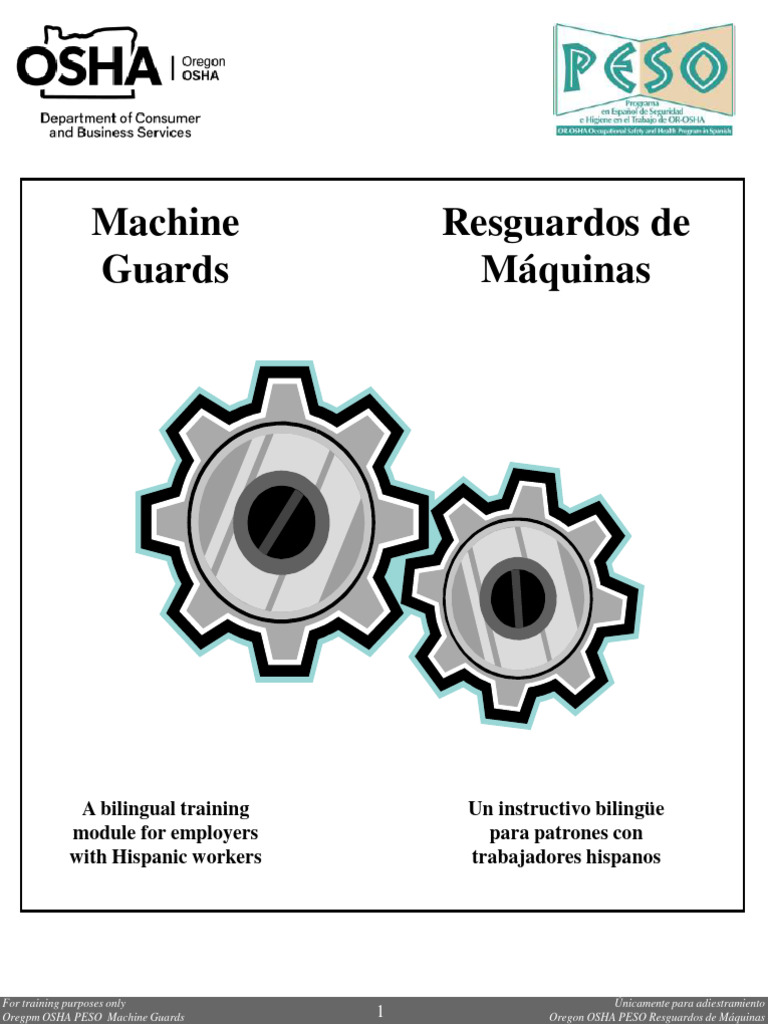 Adiestramiento en Resguardos de Máquinas | PDF | Administración de ...