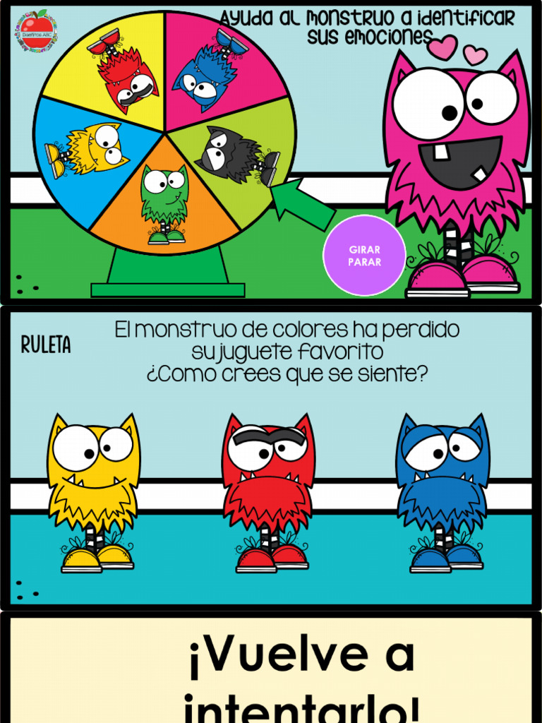 Ruleta Monstruo de Las Emociones ABC (1) | PDF