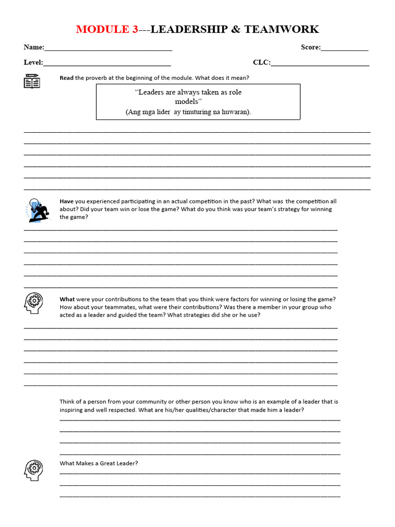 Module 3 Leadership Teamwork | PDF | Leadership | Human Communication