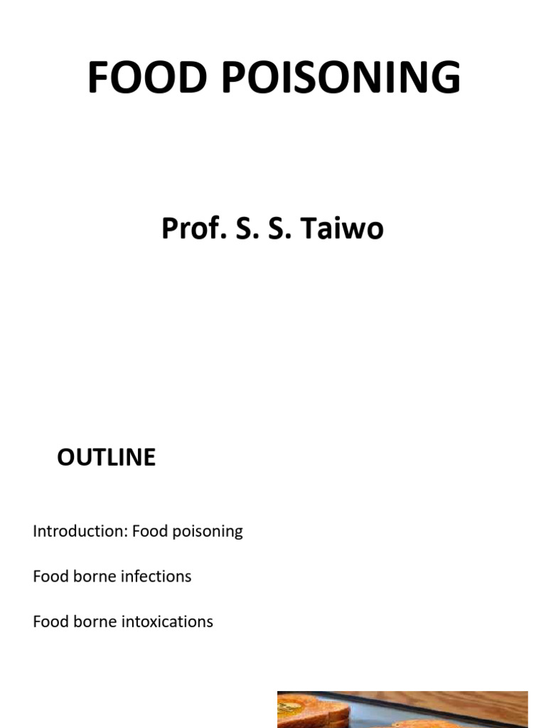 Food Poisoning - Prof S S Taiwo | PDF | Foodborne Illness | Escherichia ...