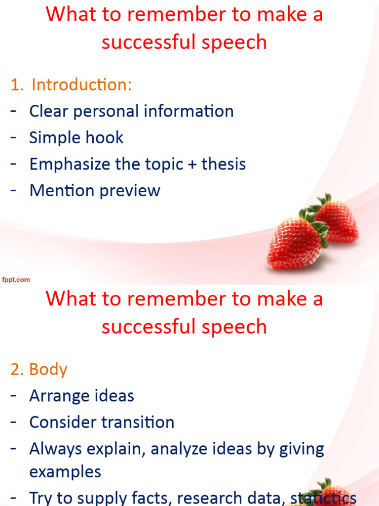 Key Tips for Successful Speeches | PDF | Career & Growth | Business