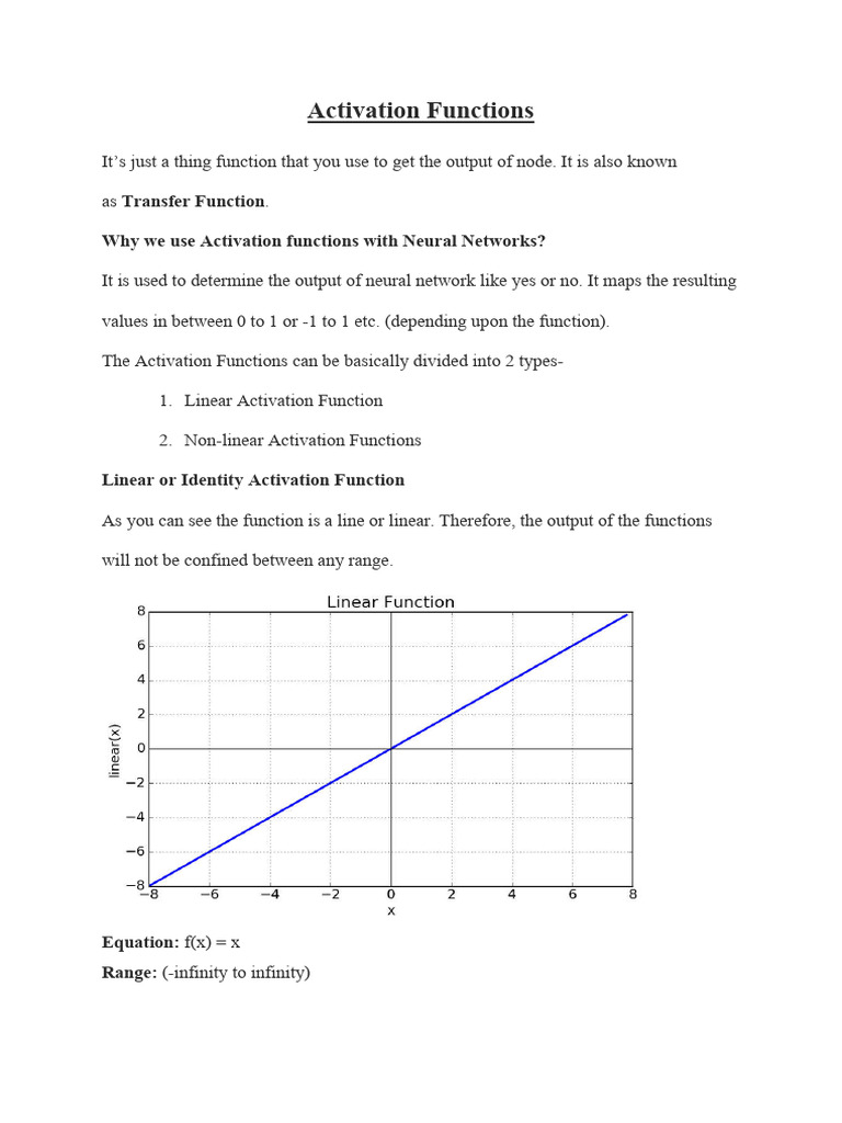 Activation Functions | PDF | Nonlinear System | Function (Mathematics)