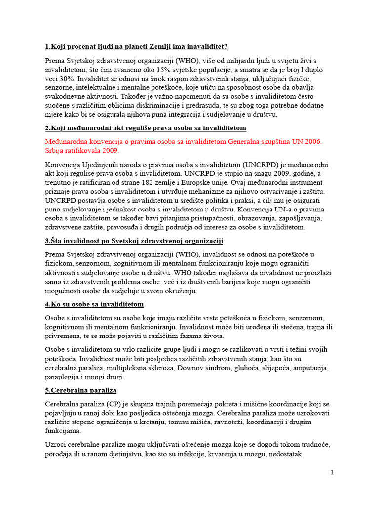 SR Sa Osobama Sa Mentalnim I Višestrukim Invaliditetom | PDF