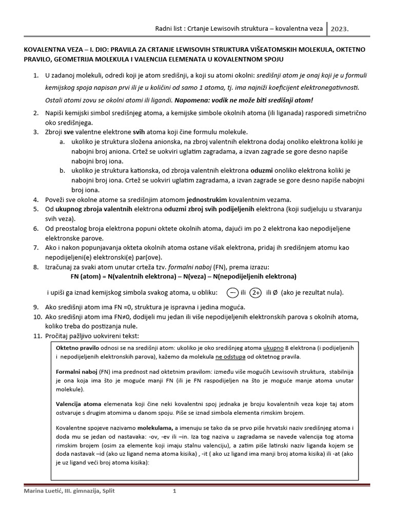 Lewisove Strukture - Pravila Za Crtanje | PDF