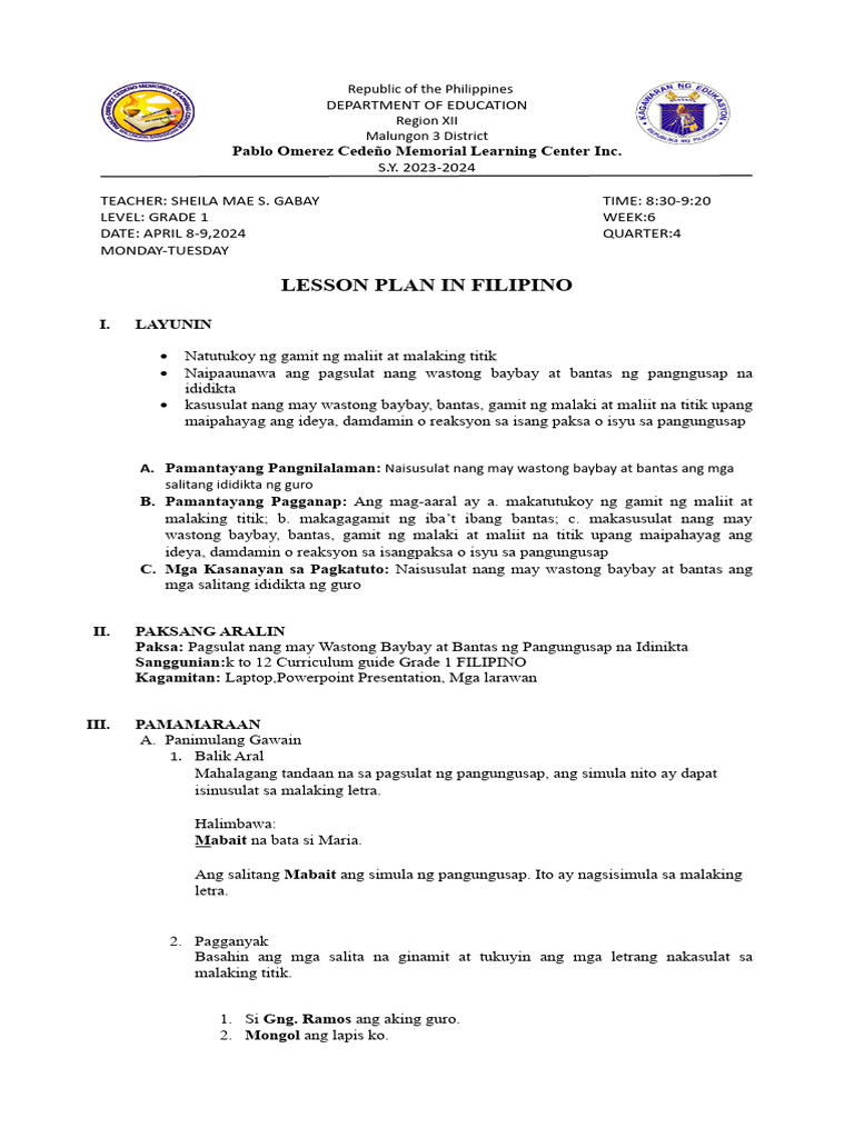 Filipino Week 6 | PDF