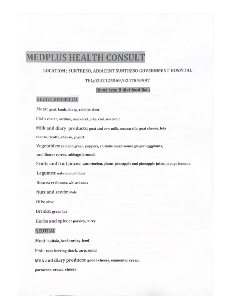 Blood Type B | PDF