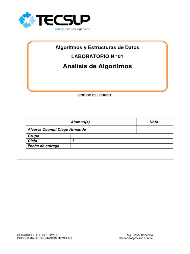 Lab 01 - Analisis de Algoritmos | PDF | Algoritmos | Triángulo