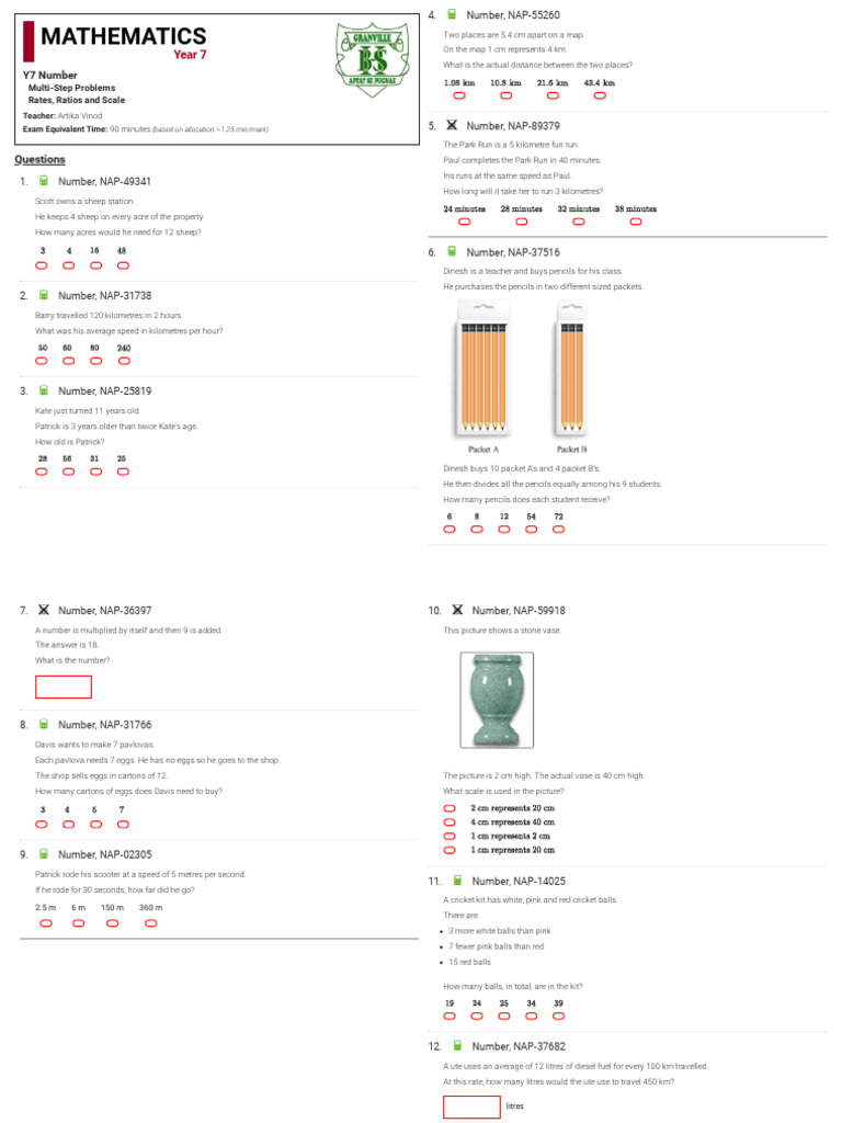 Y7 Rates Ratios Smarter Maths | PDF | Litre | Dollar
