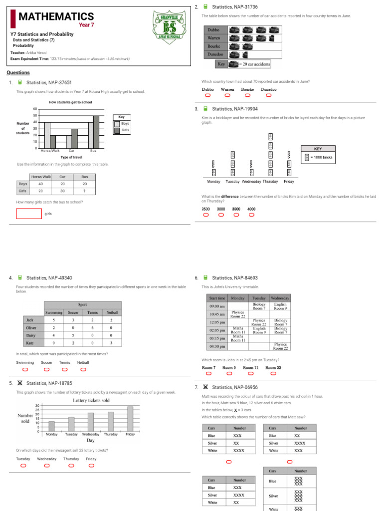 Y7 Probability and Data Smarter Maths | PDF | Statistics | Probability