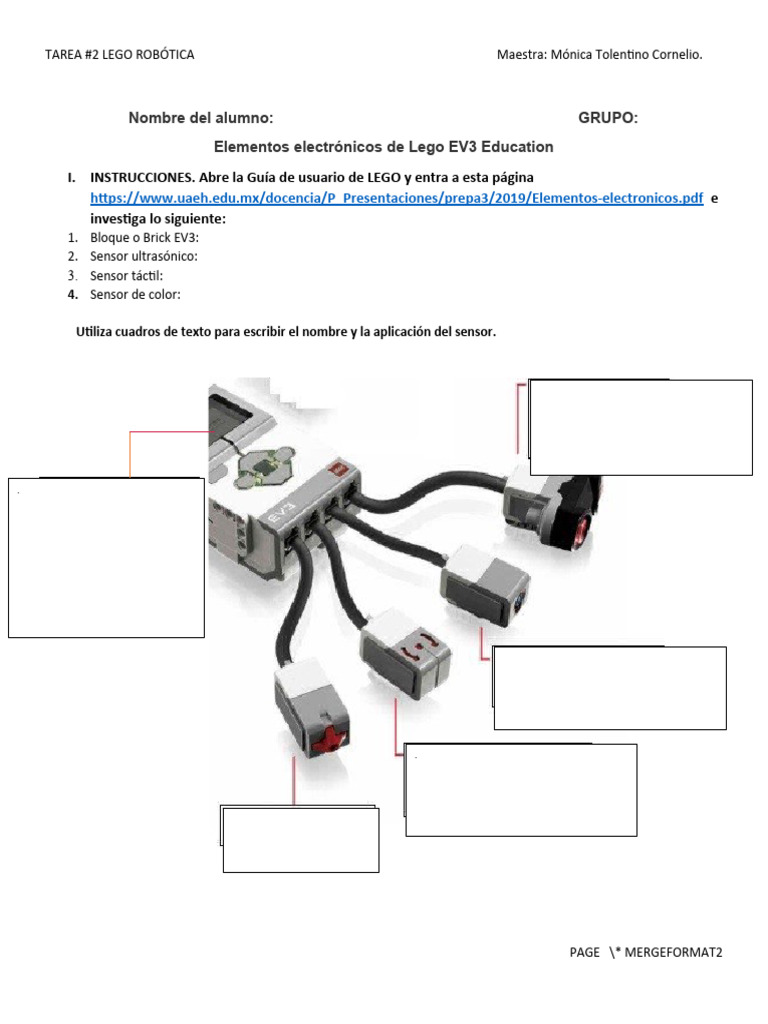Elementos Electrónicos del LEGO EV3 | PDF | Tecnología