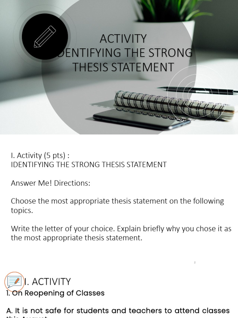 Lesson6 Thesis-Statement Activity MDL | PDF | Artificial Intelligence ...