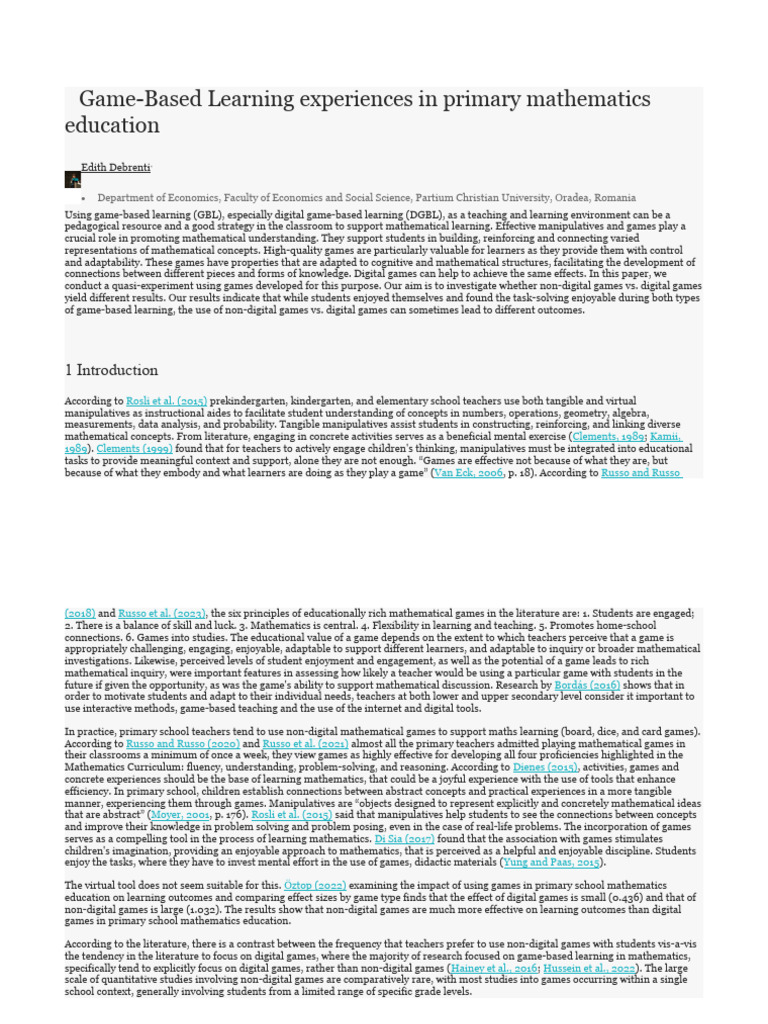 Game | PDF | Learning | Behavior Modification