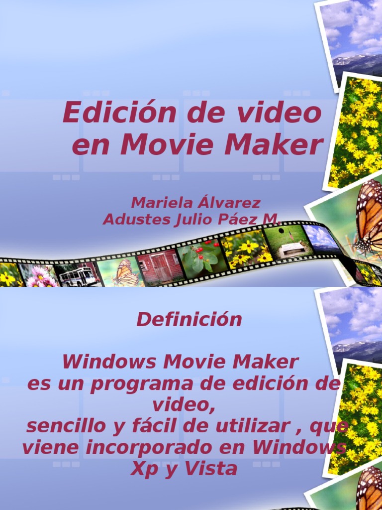 Tutorial Movie Maker Pdf Vídeo Archivo De Computadora