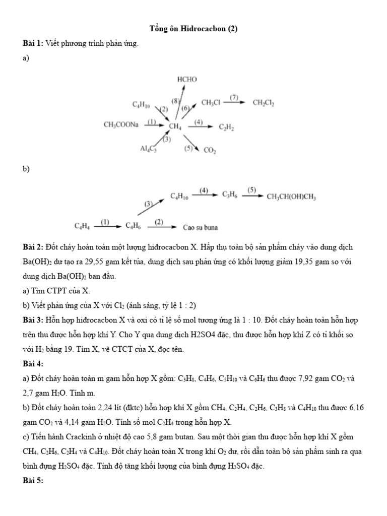 T NG Ôn Hidrocacbon | PDF