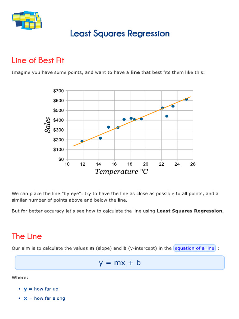 Least Squares Regression | PDF