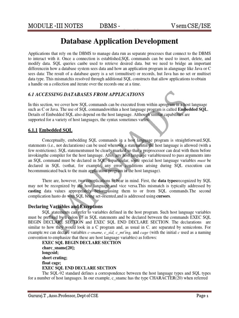 Module 3 Part 2 | Download Free PDF | Sql | Databases